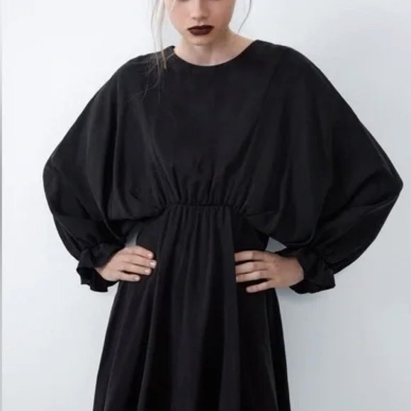 Zara | Dresses | Zara Balloon Sleeve Mini Dress | Poshmark
